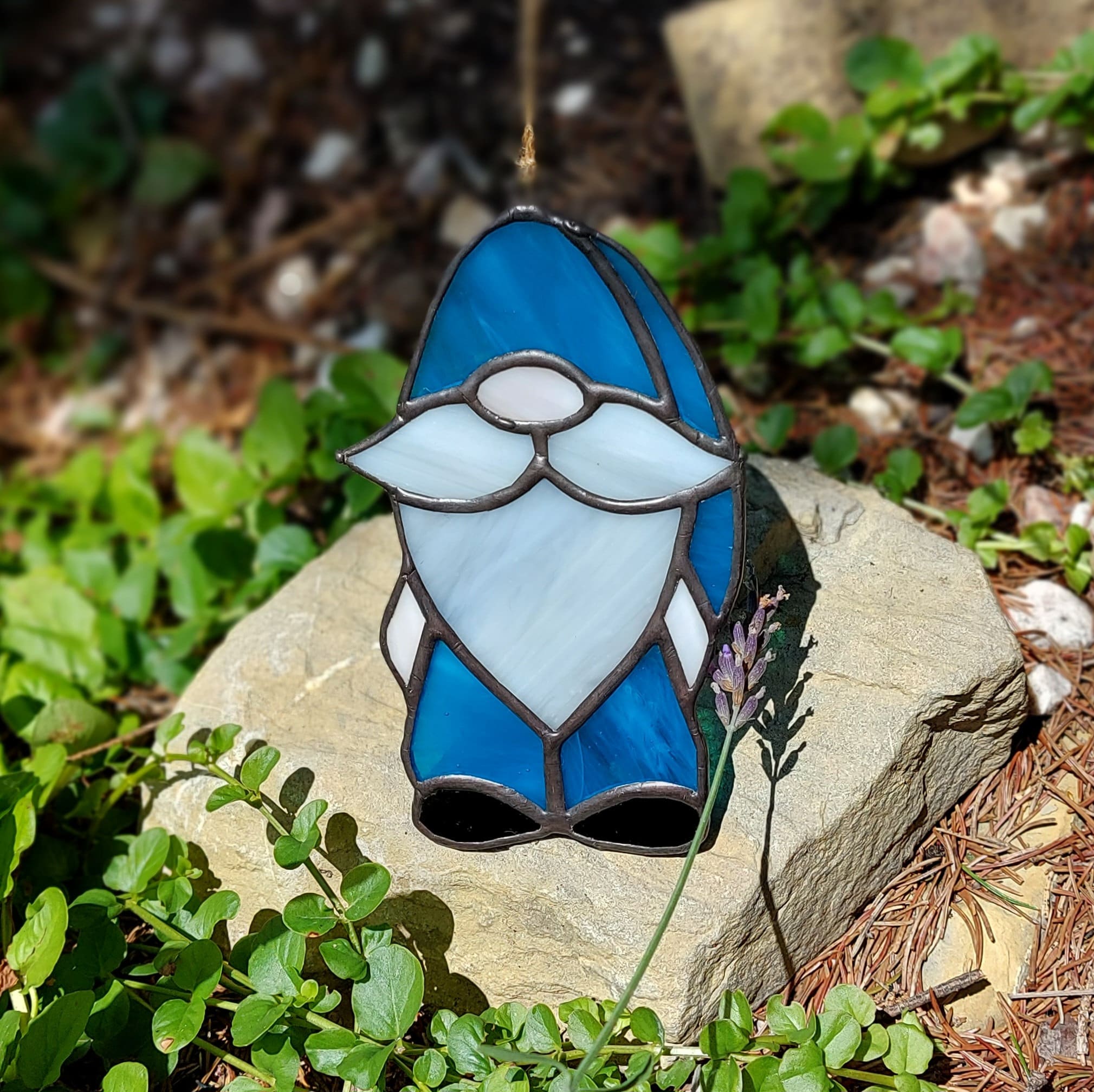Stained Glass Gnome, Window Hanging Suncatcher, Home Decor, Cute ...