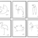 Animal Art Animal Print Animal Set of 6 Wall Art Animal Prints Art ...