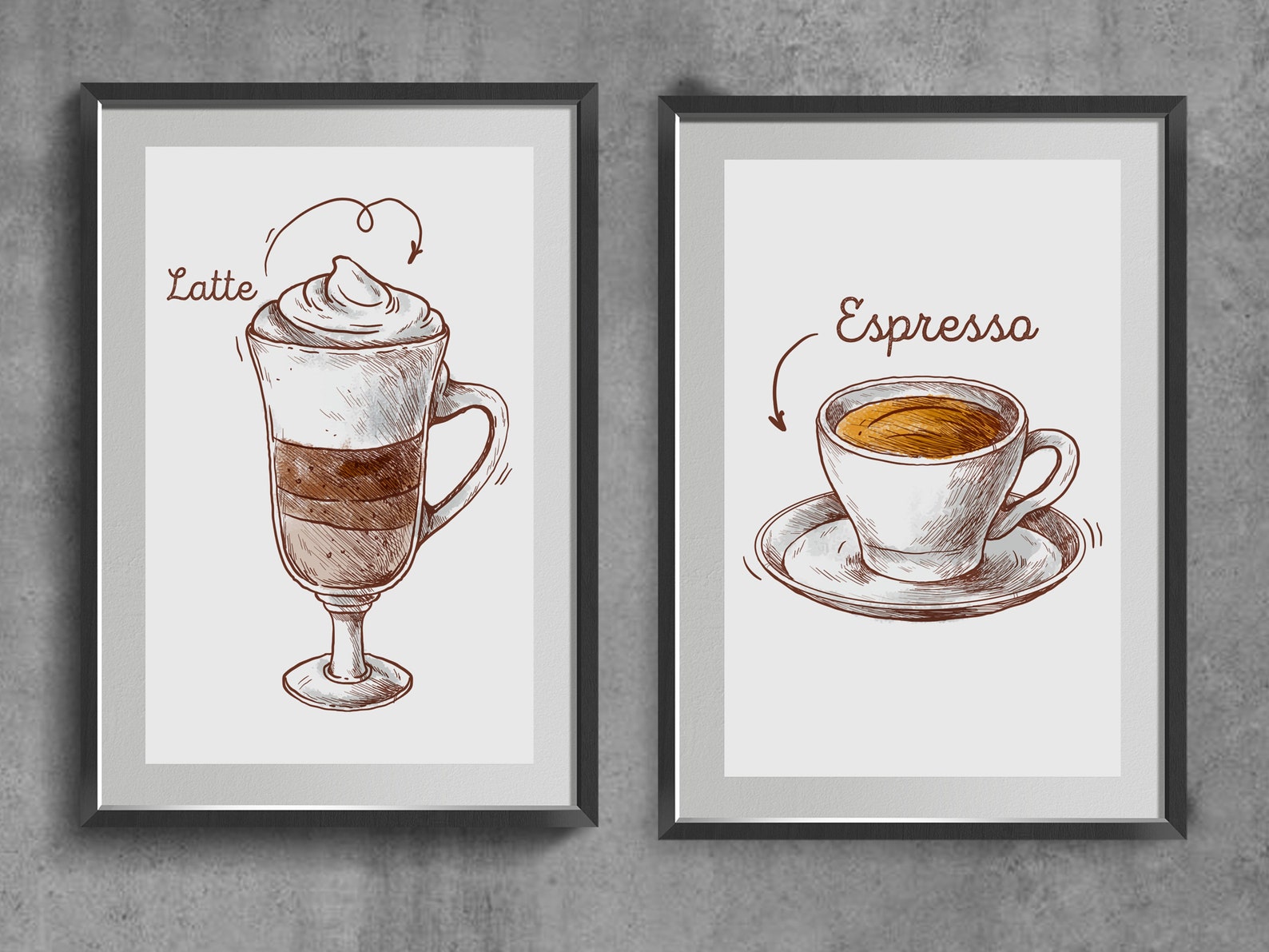 Set of 2 Coffee Shop Print. Toronto Cafe Print. Coffee Cup Print ...