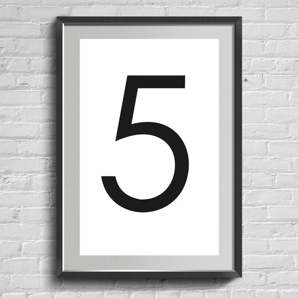 Number Five Sign - Etsy