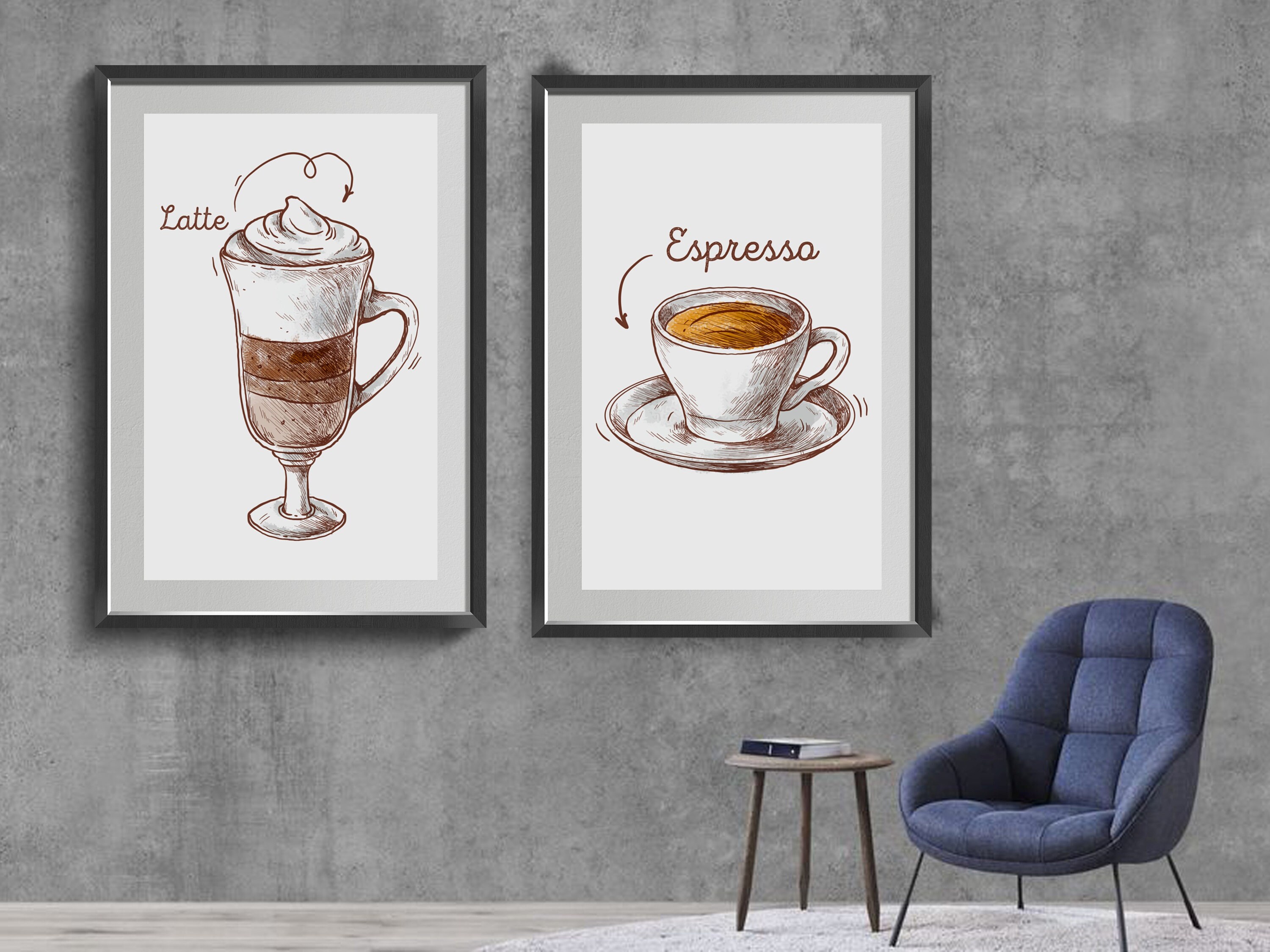 Set of 2 Coffee Shop Print. Toronto Cafe Print. Coffee Cup Print ...