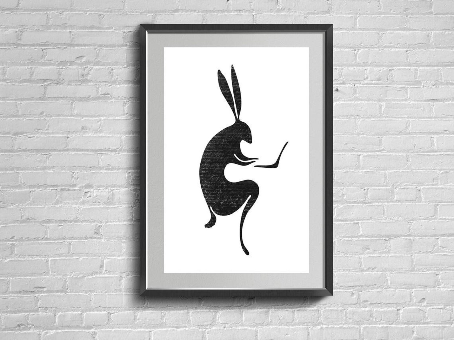 Hare Modern Wall Art Animal Print Art Minimalist Rabbit - Etsy