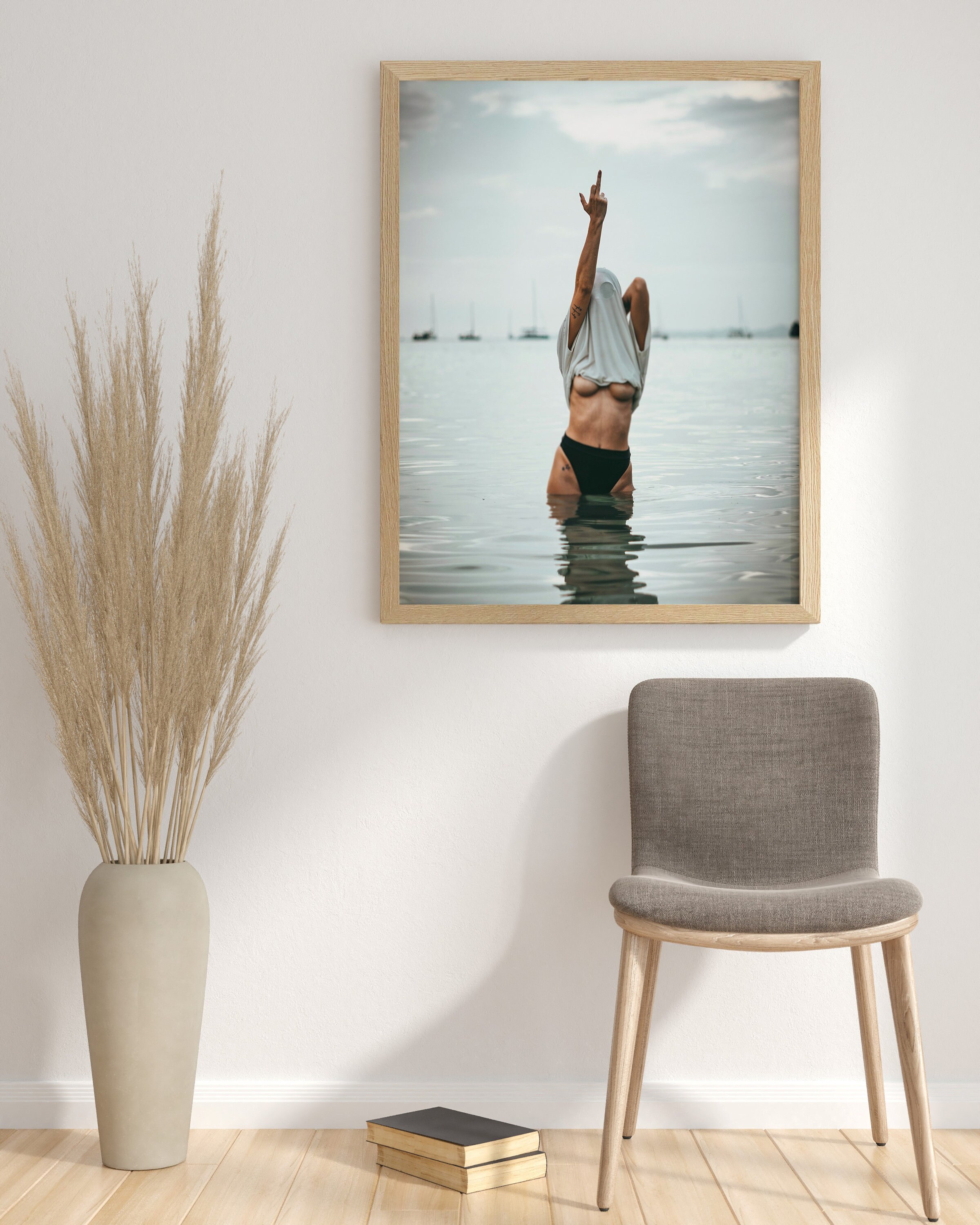 Middle Finger Print Feminist Art Print Minimalist Wall - Etsy