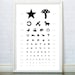 Eye Chart Poster, Children Eye Test Print, Child Pediatric Chart, Wall ...