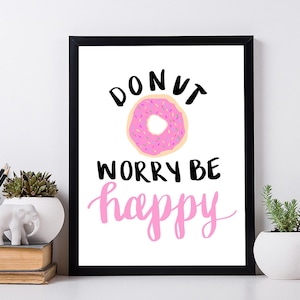 Donut Art Kitchen Poster Donut Birthday Donut Decaration Donut Wall ...