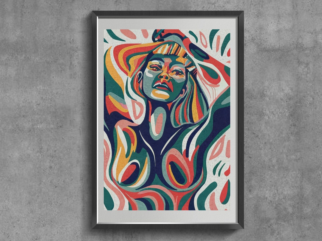 Female Figure Print, Body Positive Poster, Scandinavian Modern Wall Art ...