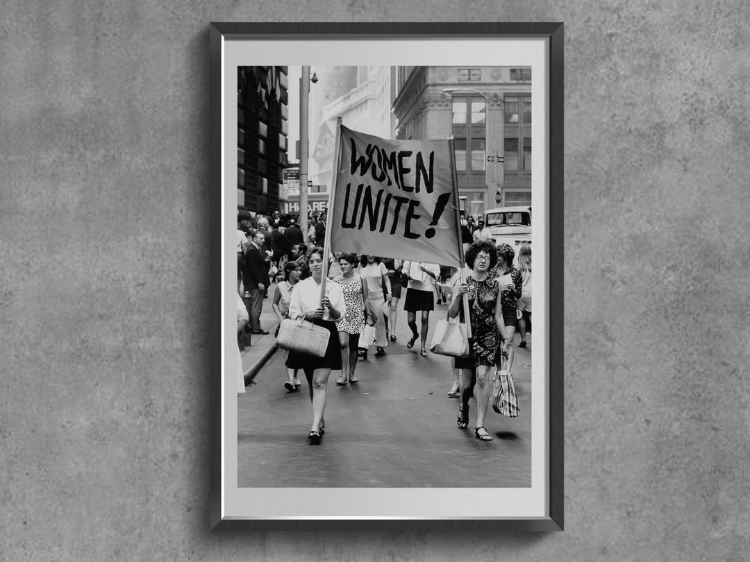 Women Unite Art Print, Minimalist Wall Poster, Swearing Gift, Vintage ...