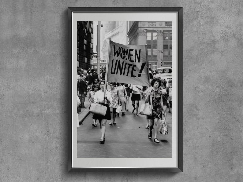 Women Unite Art Print Minimalist Wall Poster Swearing Gift - Etsy