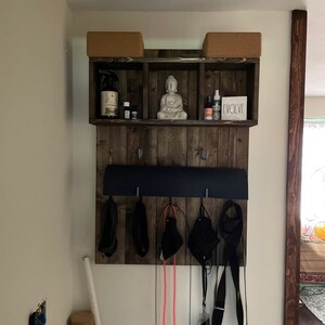 Double Yoga Mat Holder, Gym Organizer, Shoe and Towel Exercise Rack ...