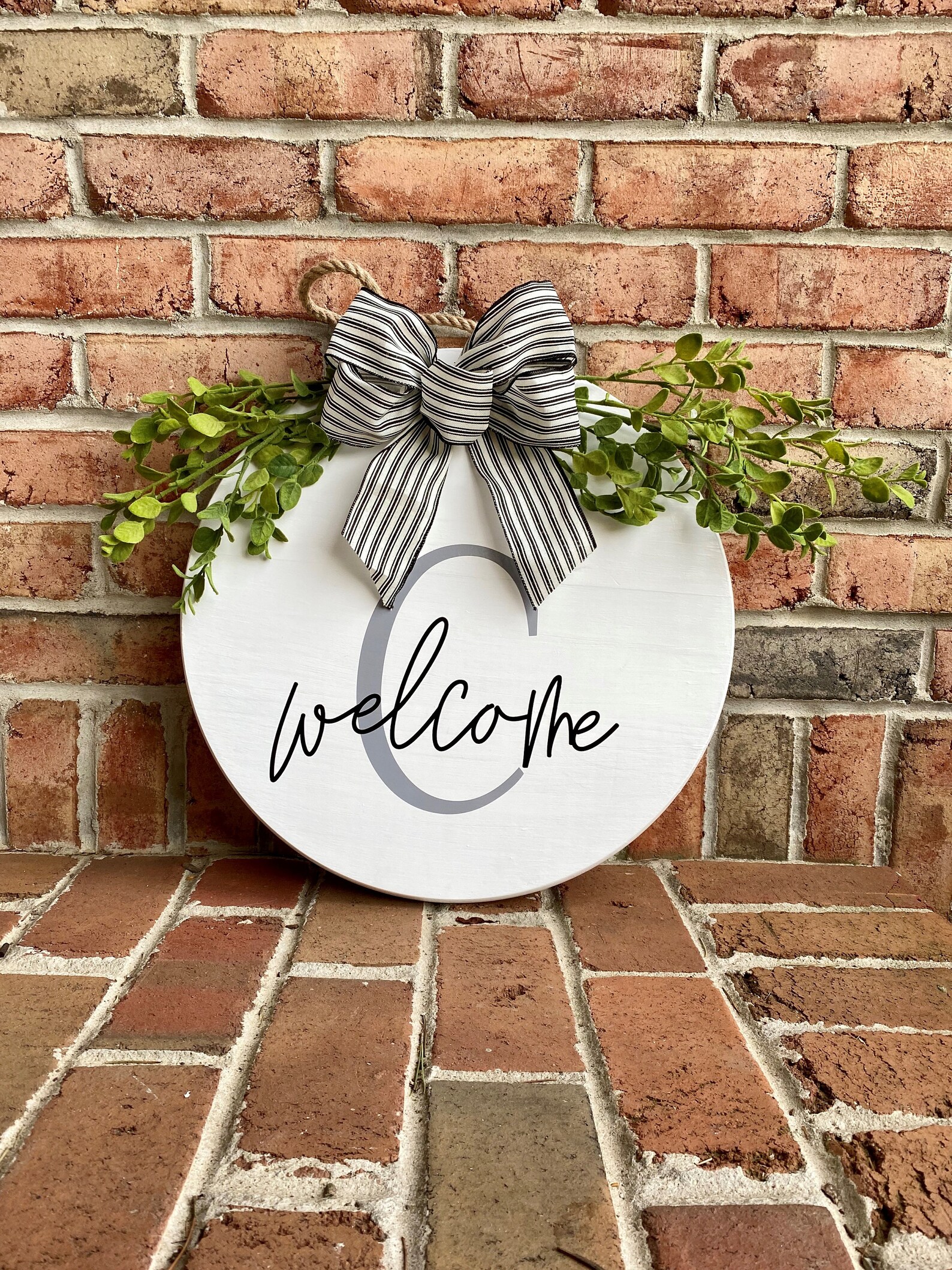 Door Hanger Welcome Sign Initial Front Door Door Sign - Etsy