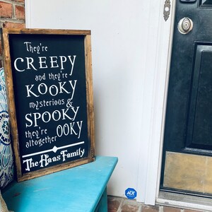 Halloween Wooden Sign Adams Family Halloween Decor Ooky - Etsy