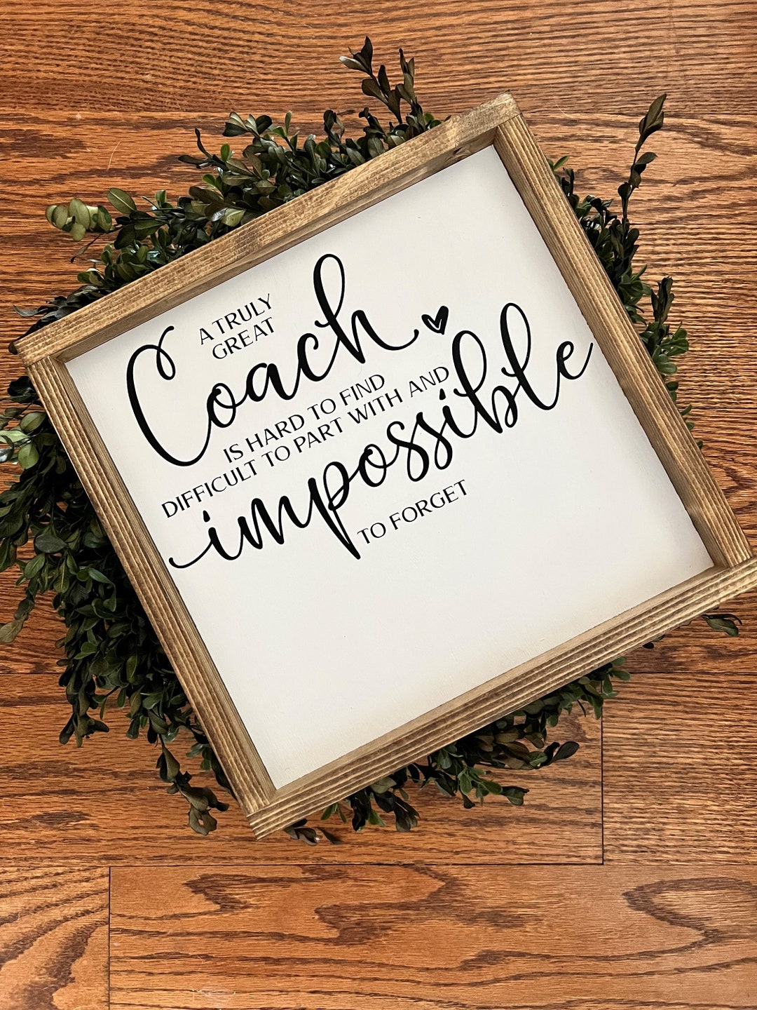 Coach's Gift Team Gift Coach Frame Truly Great Coach Coach Appreciation ...