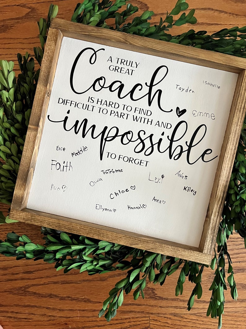 Coach's Gift Team Gift Coach Frame Truly Great Coach - Etsy
