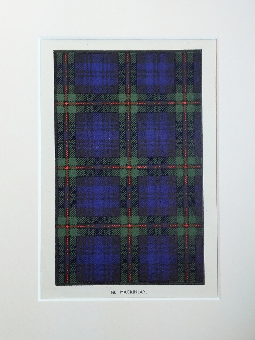 Mackinlay Scottish Tartan Print With Mount Original - Etsy