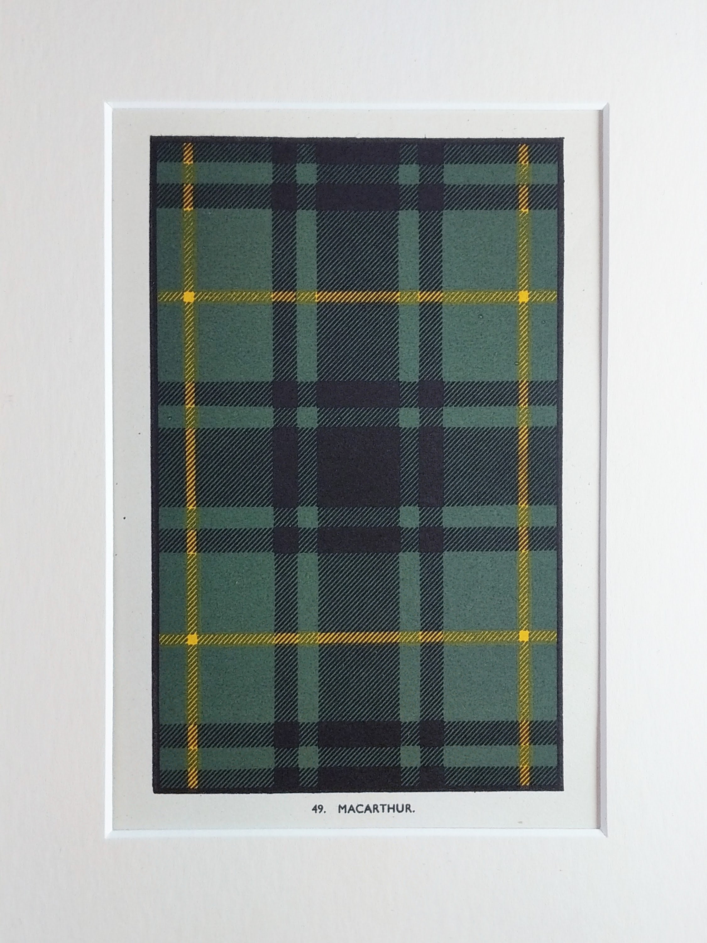 Macarthur Scottish Tartan Print With Mount Original - Etsy