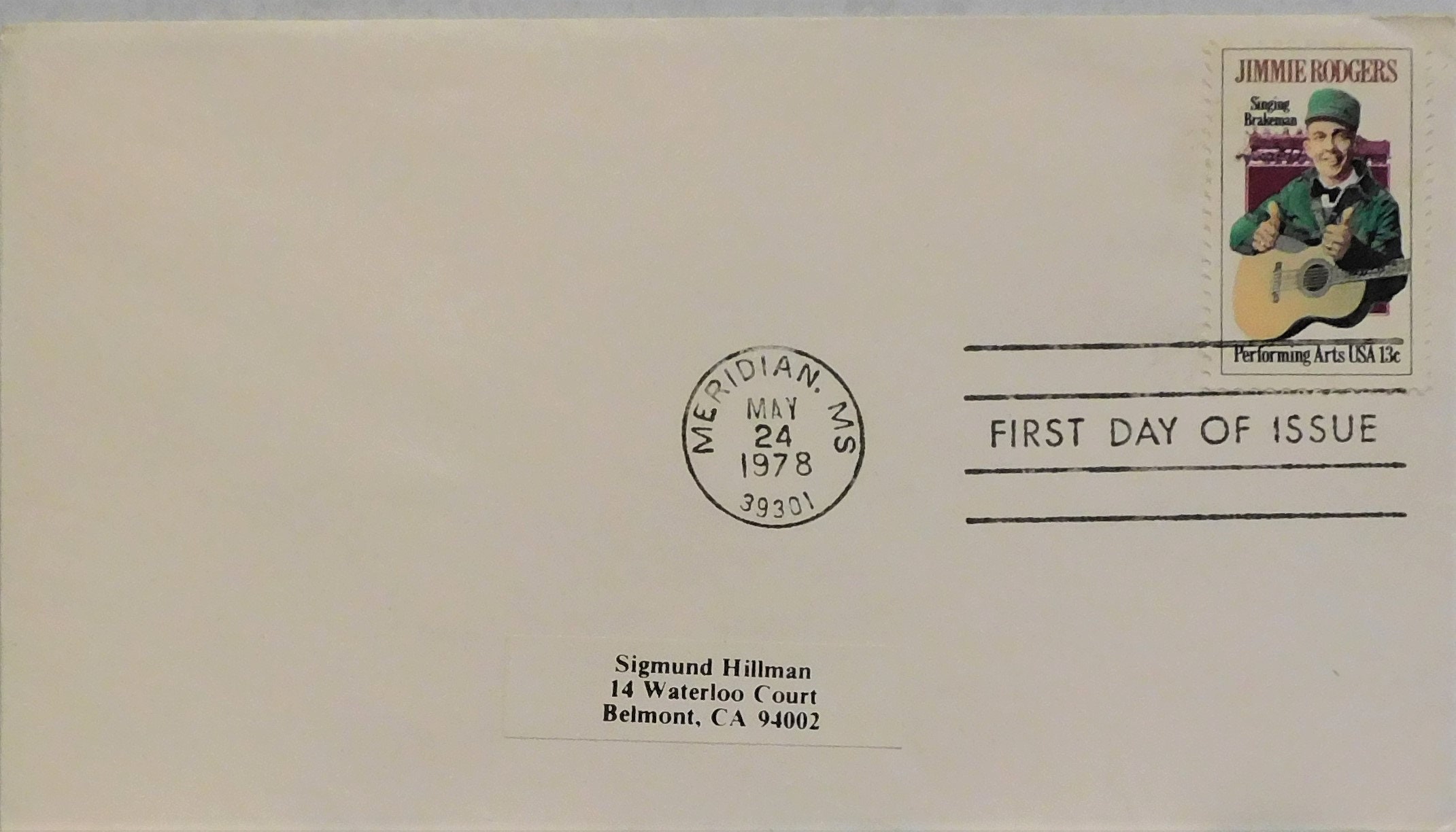 Jimmie Rogers, the Singing Brakeman First Day Covers 2, Scott 1755 1980 ...