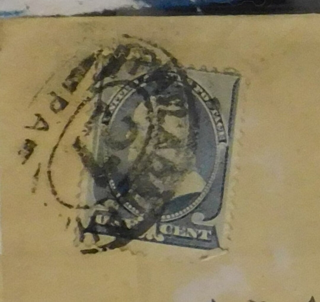 1887 Franklin 1c Aquamarine Mailed Letter, Over 130 Years Old, Scott ...