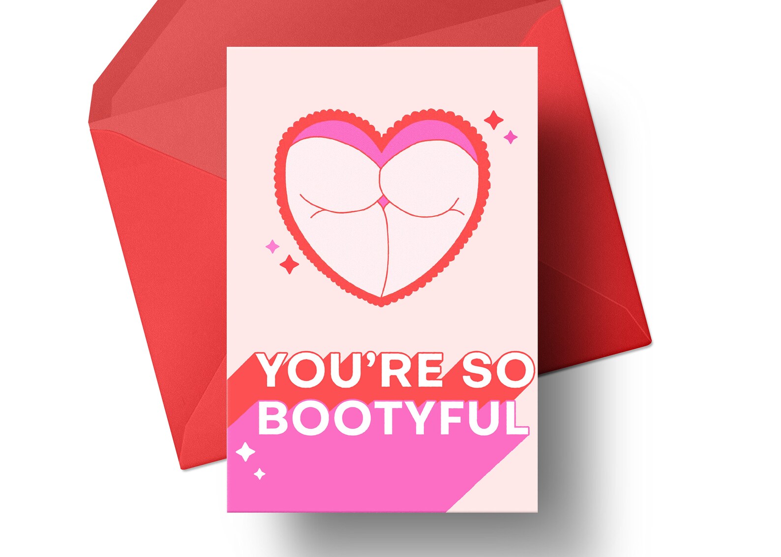 Youre So Bootyful Galentines Valentines Day Card Etsy