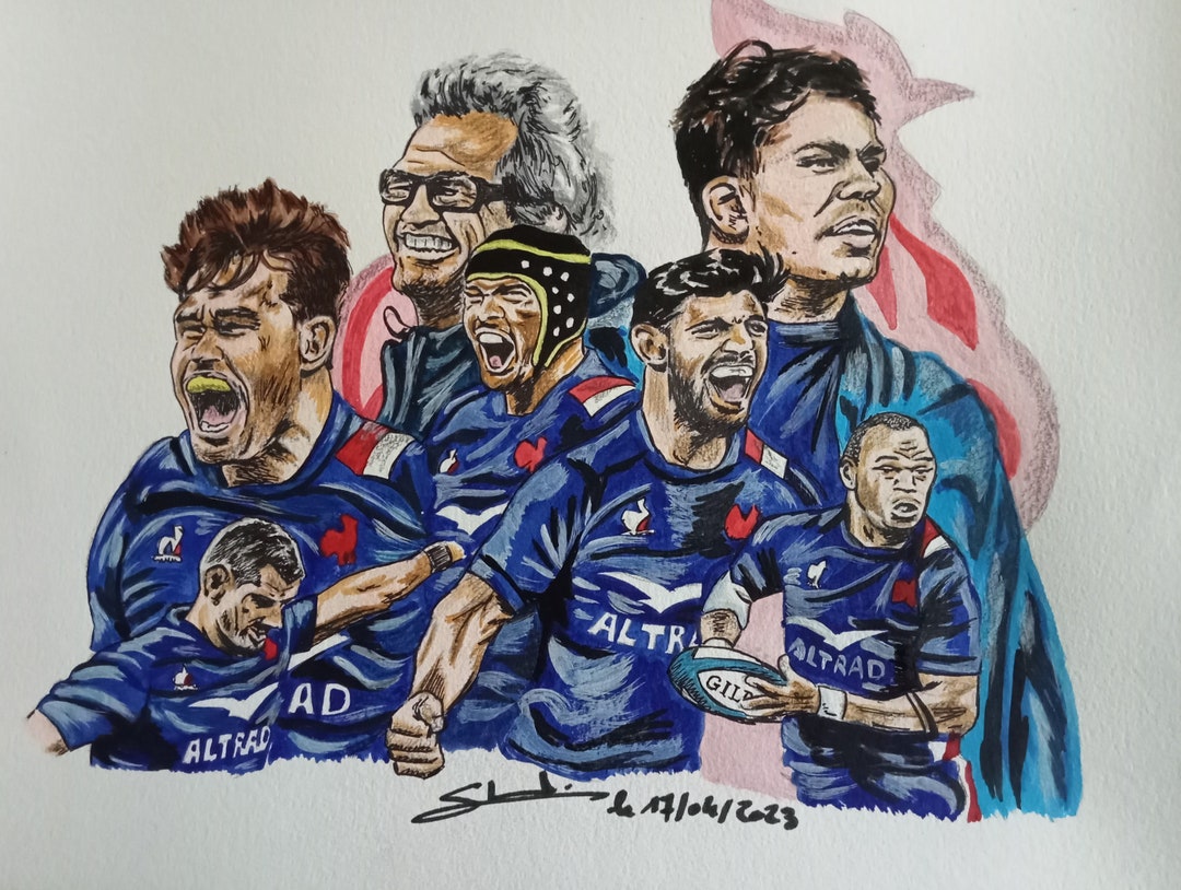 Representation of the XV of France Made With Pencils and Paint. - Etsy