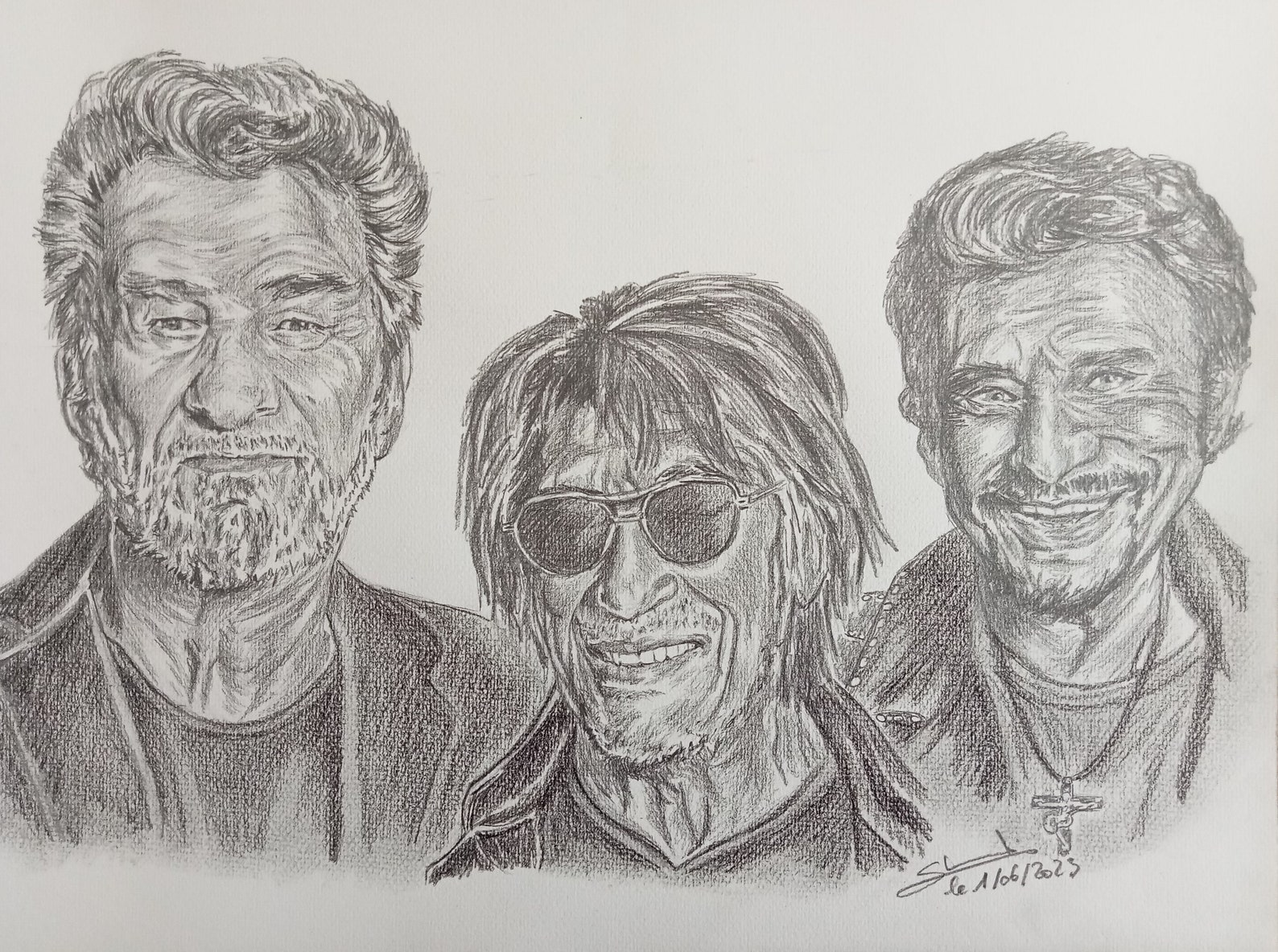 Illustration of Old Scoundrels Made With Pencils - Etsy