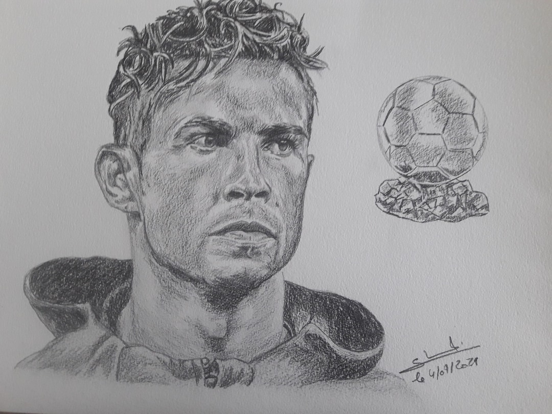 Portrait of Cristiano Ronaldo Made in Pencils - Etsy