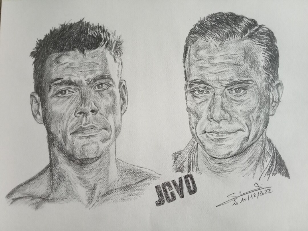 Portrait of Jean Claude Van Damme Made With Pencils - Etsy
