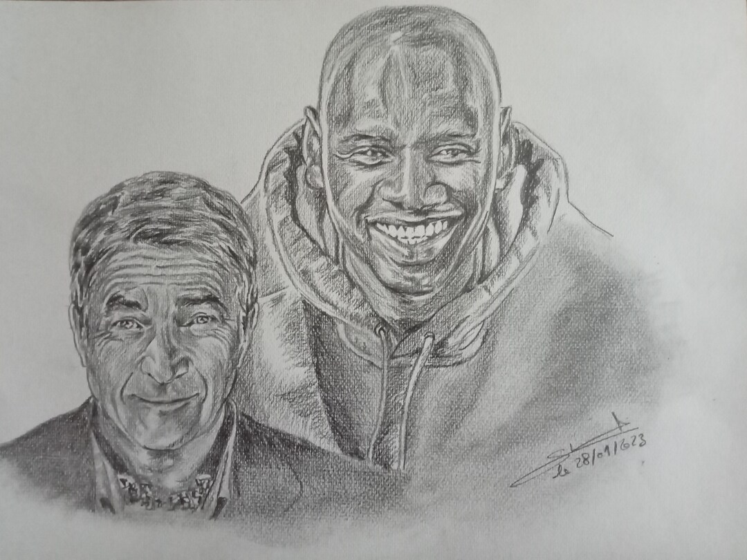Illustration of the Film Intouchables Made With Pencils - Etsy