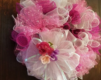 Curly Mesh Wreath | Etsy