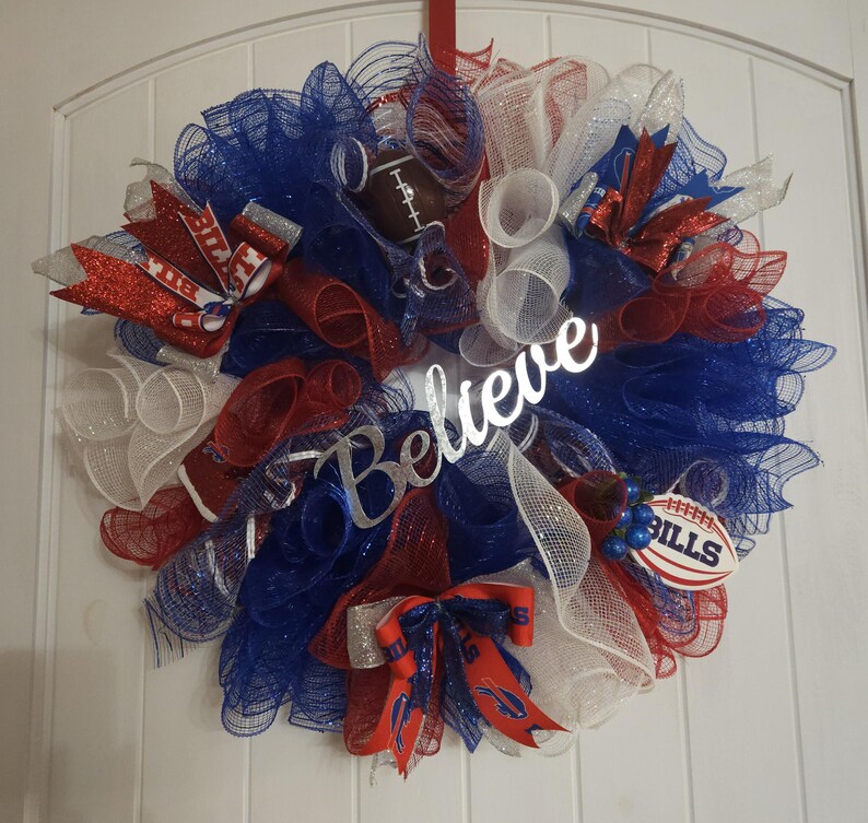 BILLIEVE in the Bills ~ 22" Buffalo Bill's Wreath Ready to Support Your ...