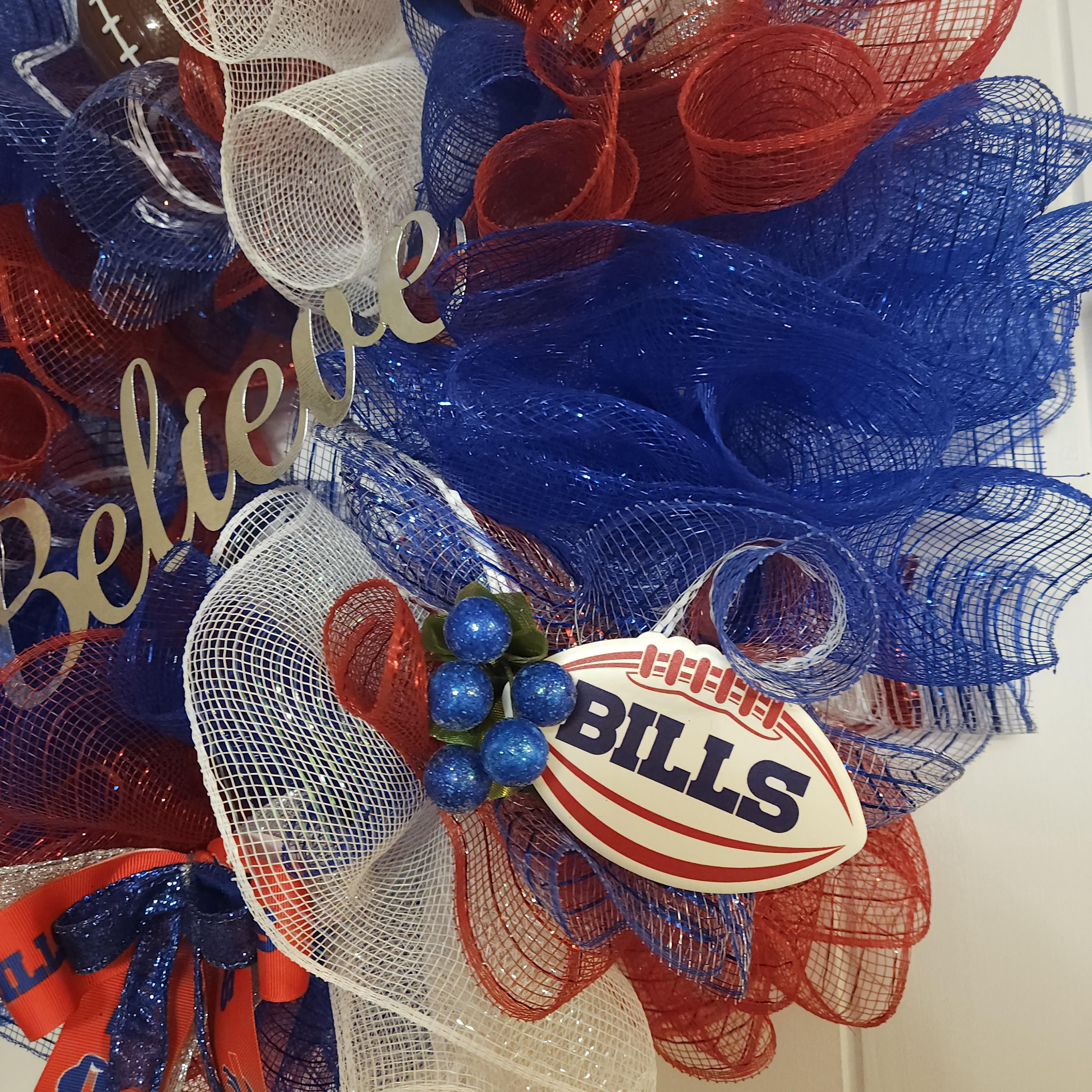 BILLIEVE in the Bills ~ 22" Buffalo Bill's Wreath Ready to Support Your ...