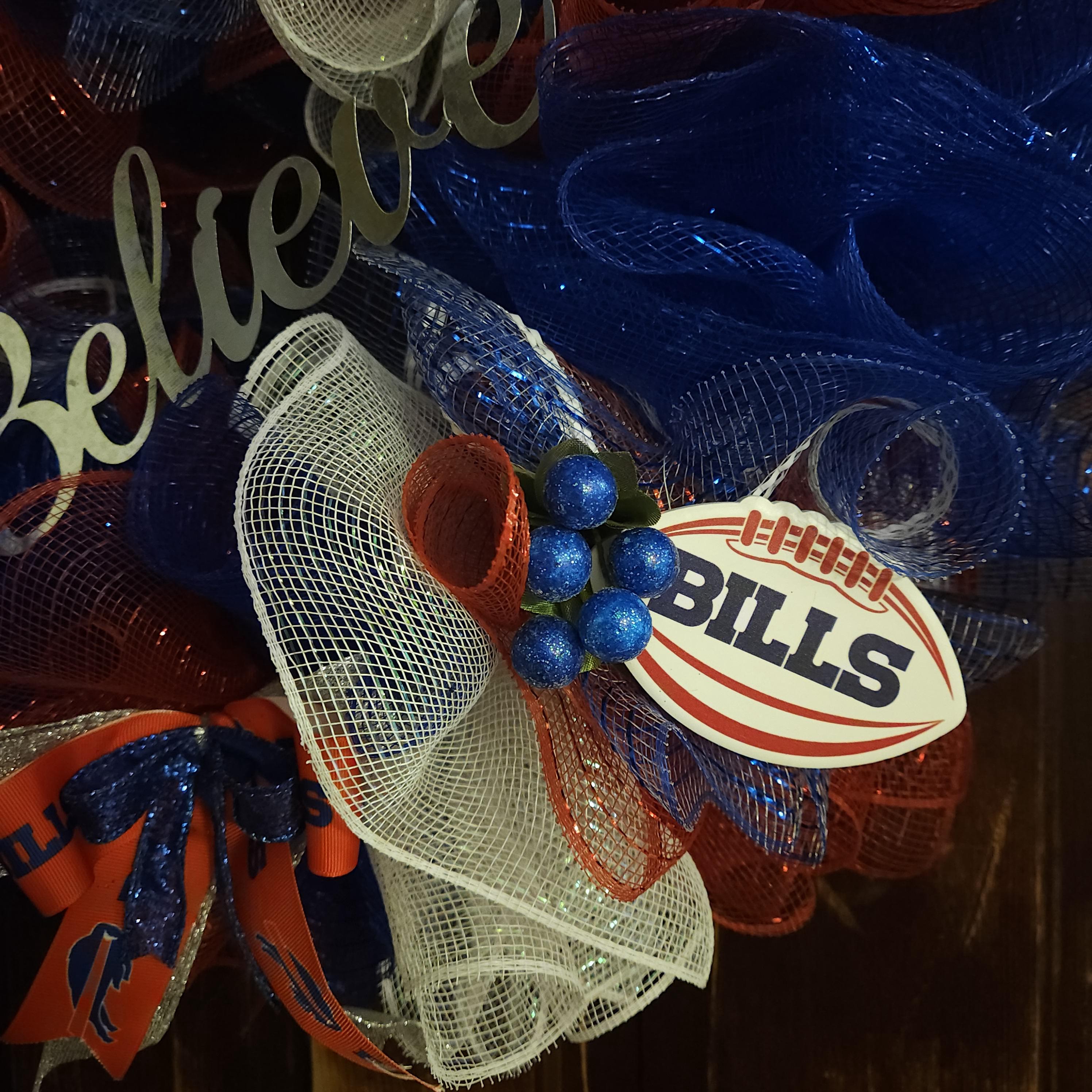 BILLIEVE in the Bills ~ 22" Buffalo Bill's Wreath Ready to Support Your ...