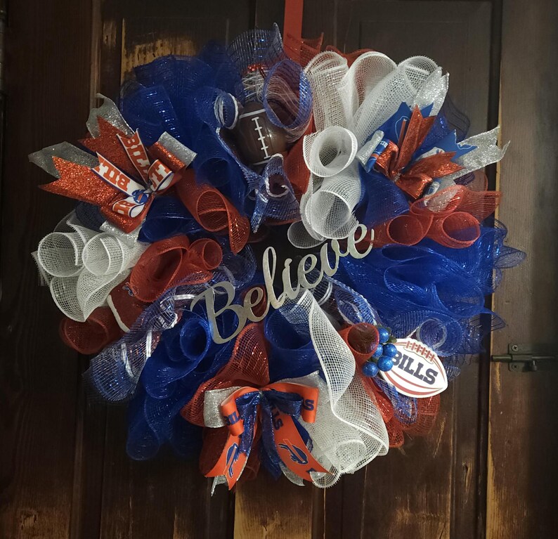 BILLIEVE in the Bills ~ 22" Buffalo Bill's Wreath Ready to Support Your ...