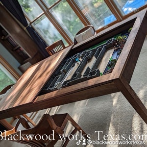 Custom Vaulted Gaming Table With Magnetic Rails and Removable Top ...