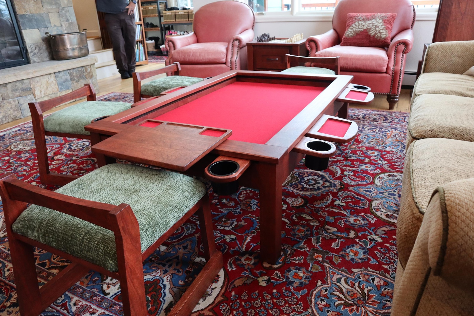 Custom Vaulted Gaming Coffee Table With Magnetic Rails and Removable ...