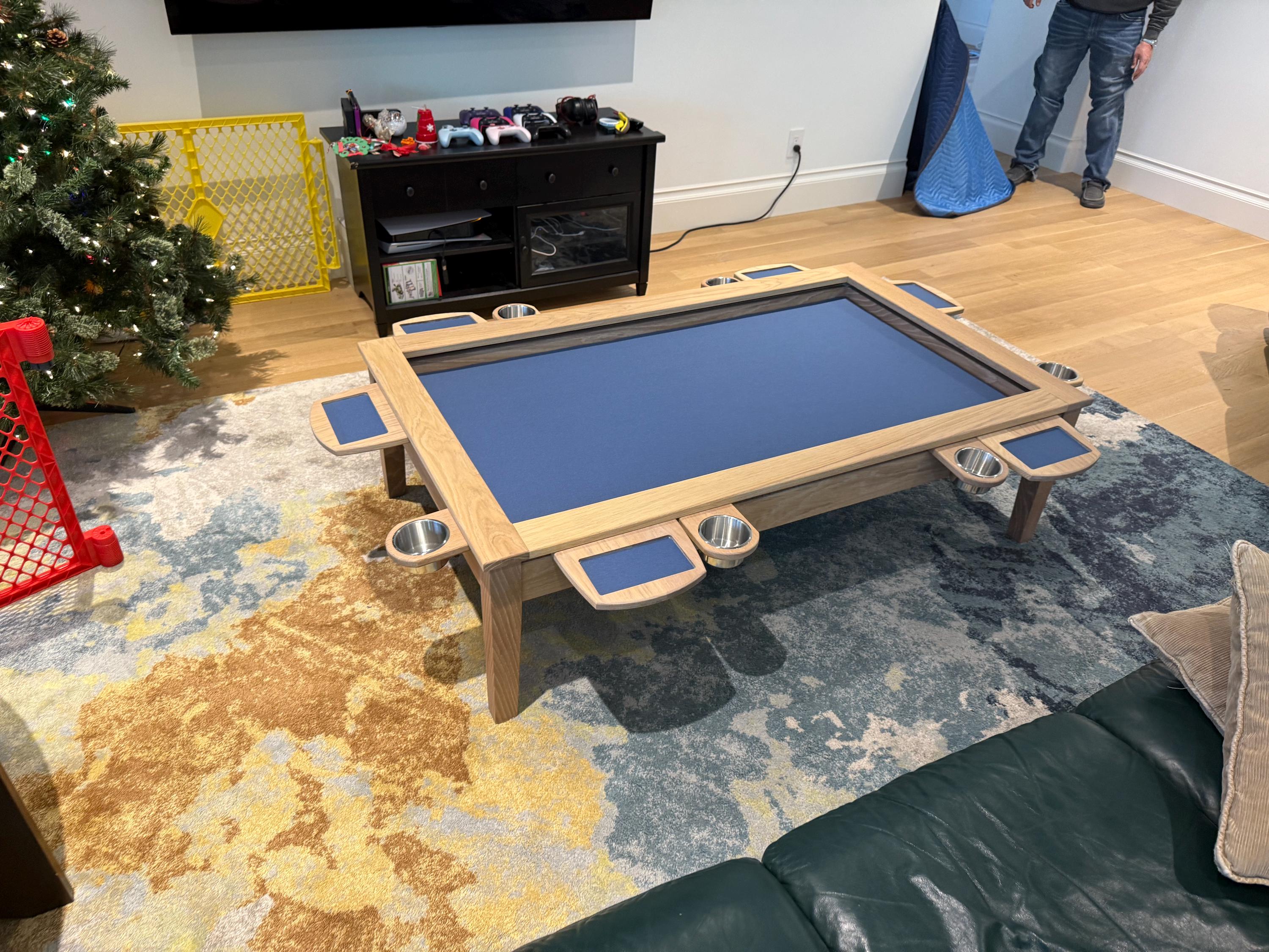 Custom Vaulted Gaming Coffee Table: Magnetic Rails, Removable Top ...