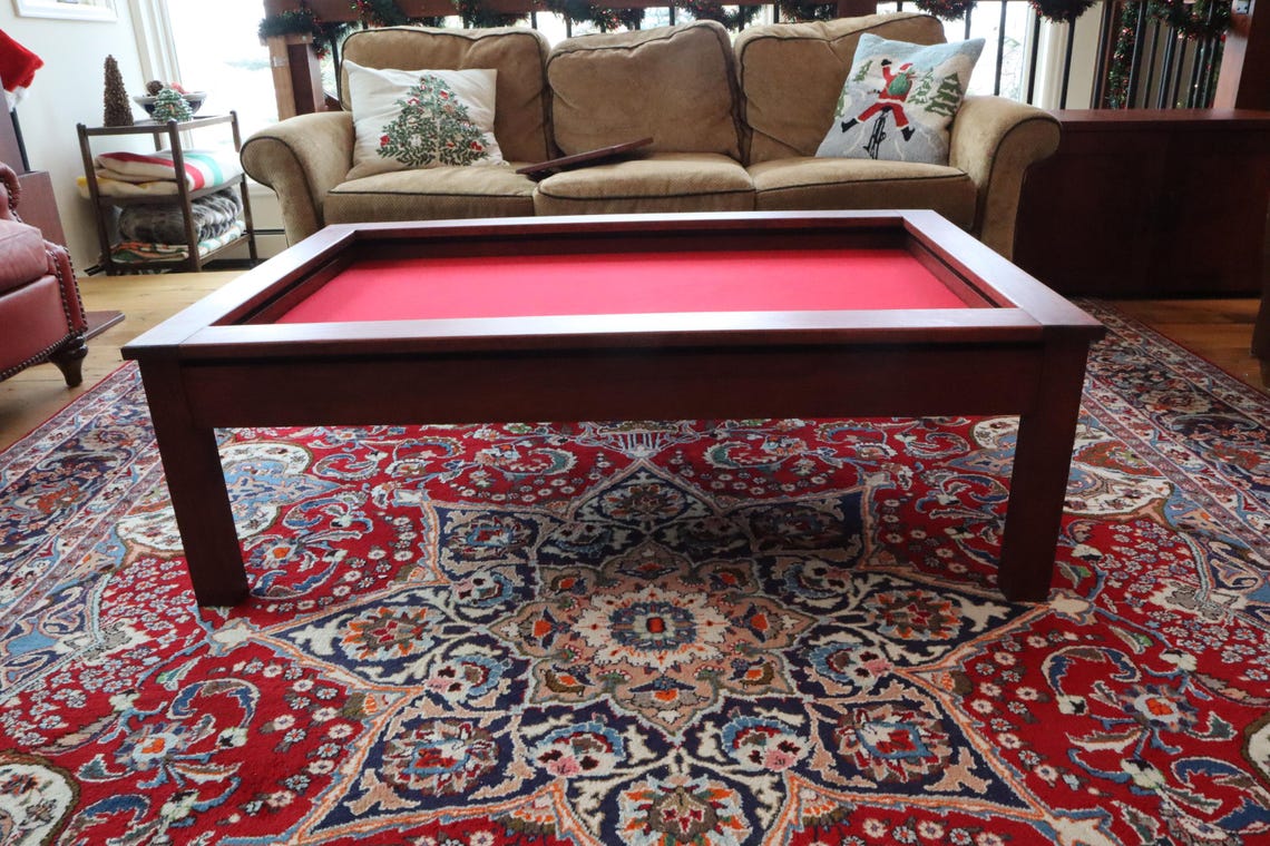 Custom Vaulted Gaming Coffee Table: Magnetic Rails, Removable Top ...