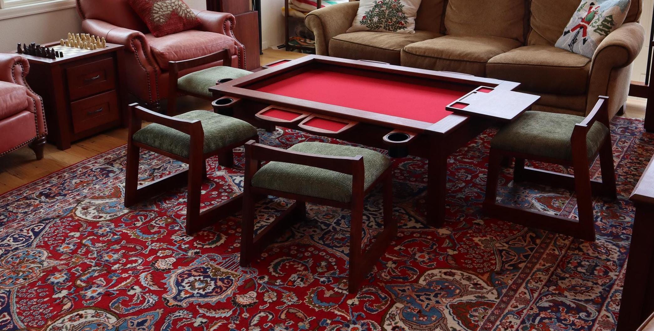 Custom Vaulted Gaming Coffee Table: Magnetic Rails, Removable Top ...