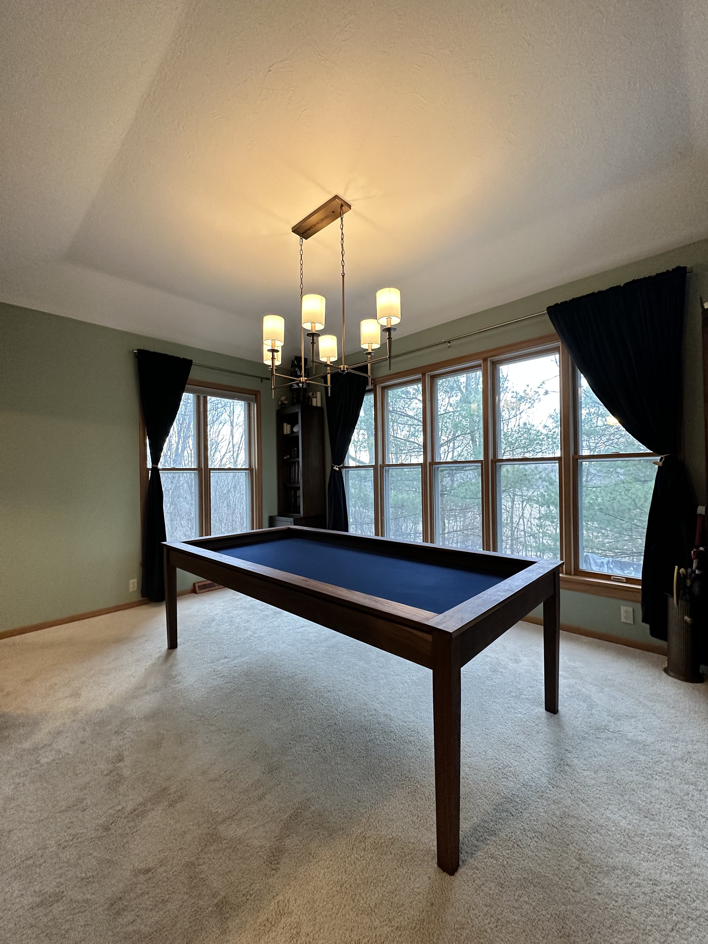 Custom Vaulted Gaming Table With Magnetic Rails and Removable Top ...