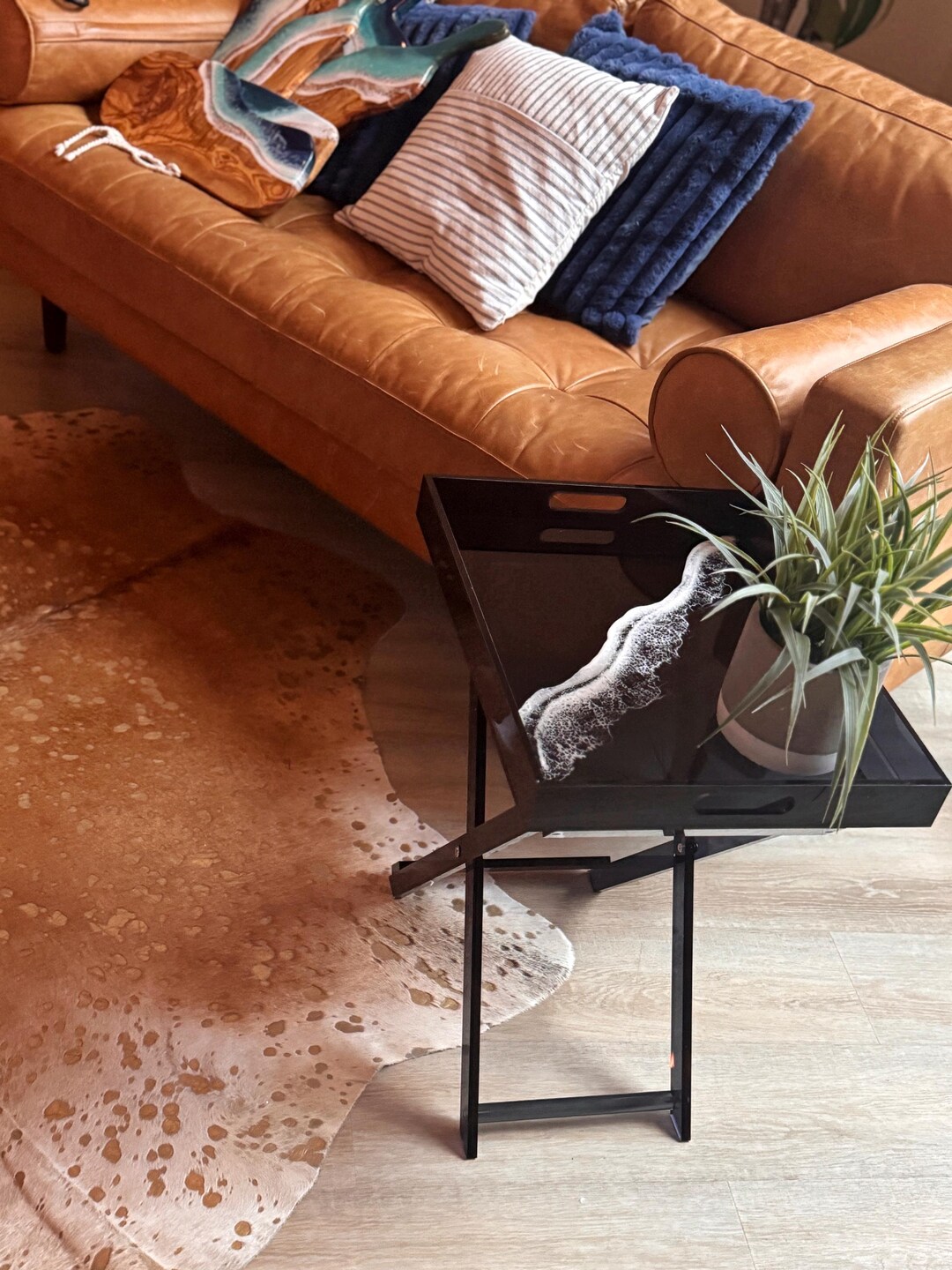 Elegant Black Acrylic Ocean Table - Etsy