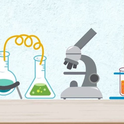 Vintage Laboratory Wall Decal Vinyl Sticker Chemistry | Etsy
