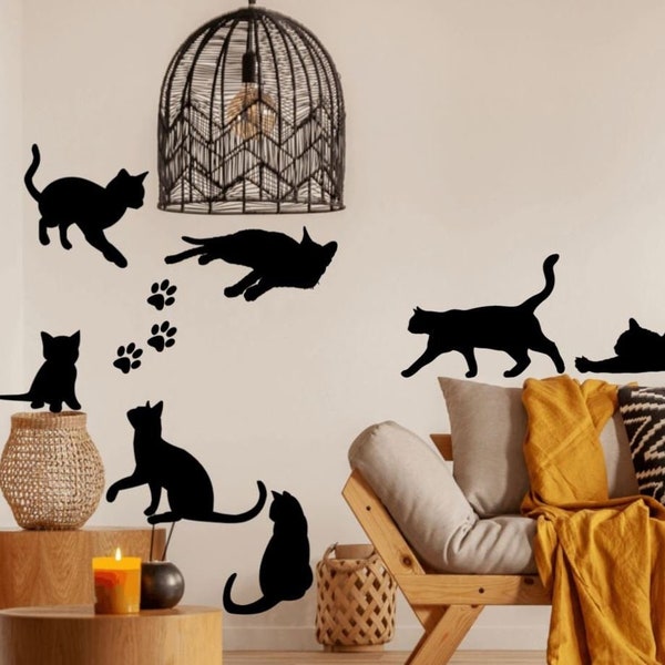 Cat Wall Decal - Etsy