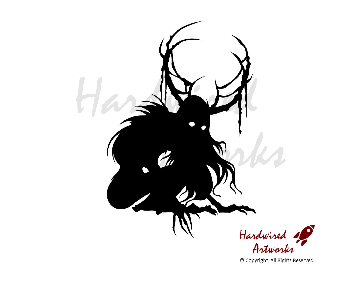 Evil Demon Decal Customize Size and Color Underworld - Etsy