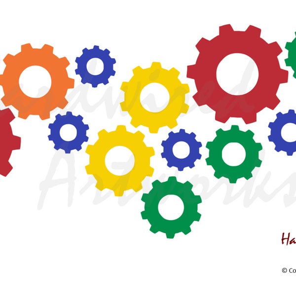 Gear Wall Decal - Etsy