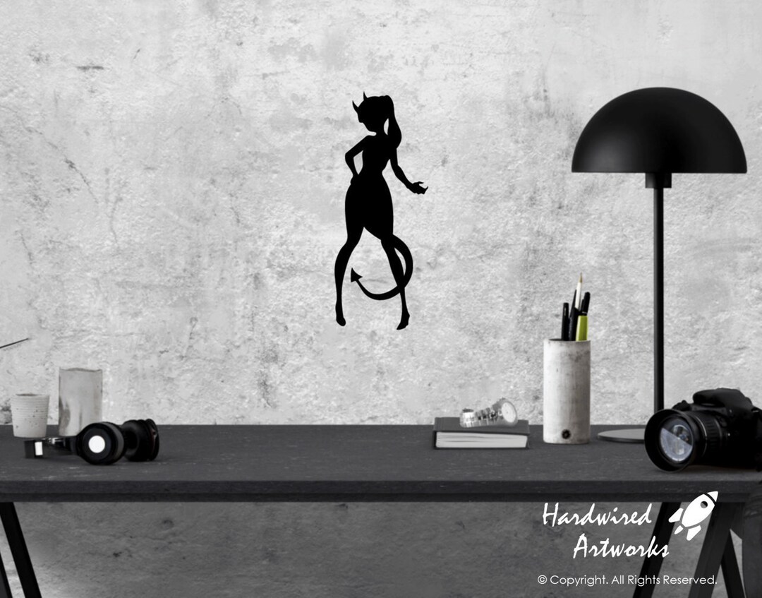 Devil Girl Demon Decal - Customize Size and Color! - Fallen Angel ...