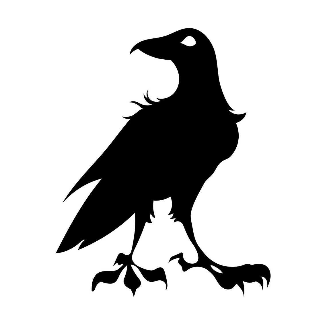 Raben-Aufkleber - Größe und Farbe anpassen! - Evil Crow Wand, Fenster ...