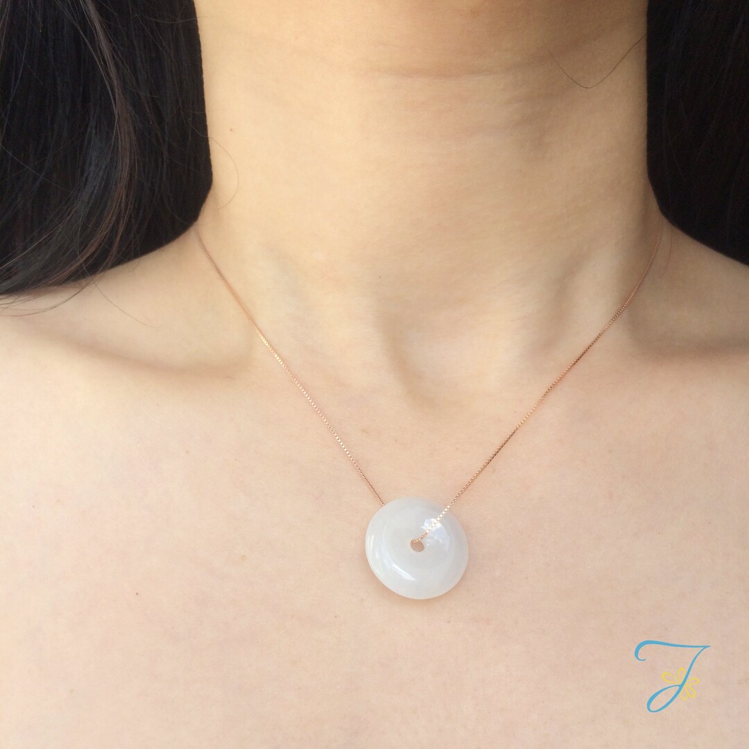 Sweet Grade A Burma White Jade Ping-an-kou Pendant Grade A, Jadeite ...
