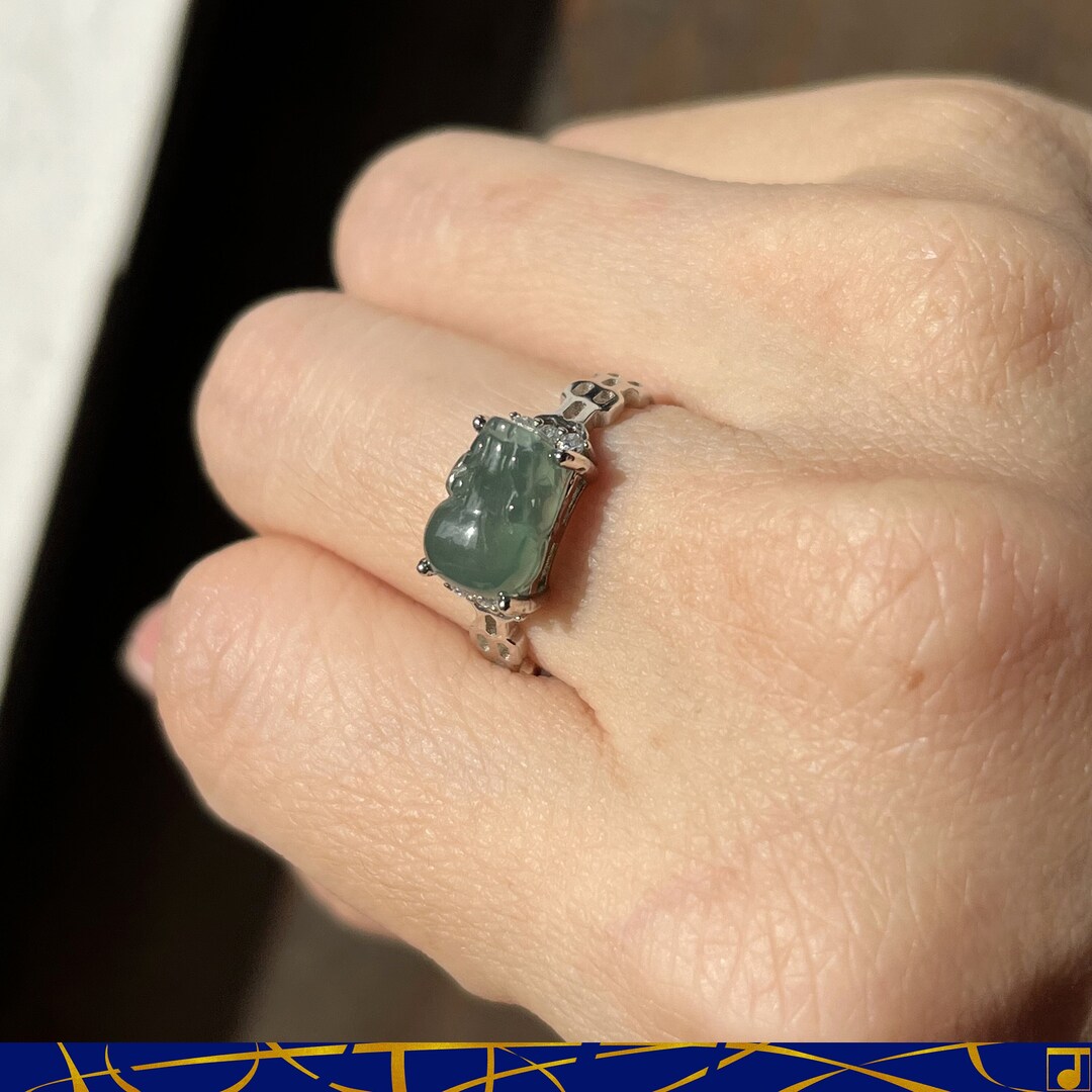 Cute Grade A Guatemalan Icy Water Blue Jadeite Ring - Etsy