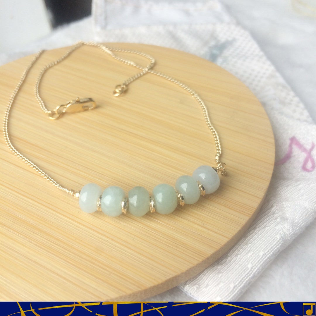 Minimaliste Grade A Burma Icy Jadeite Jade Necklace, Burmese Light ...