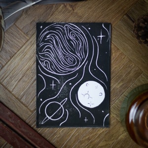 Space Lino Print - Etsy