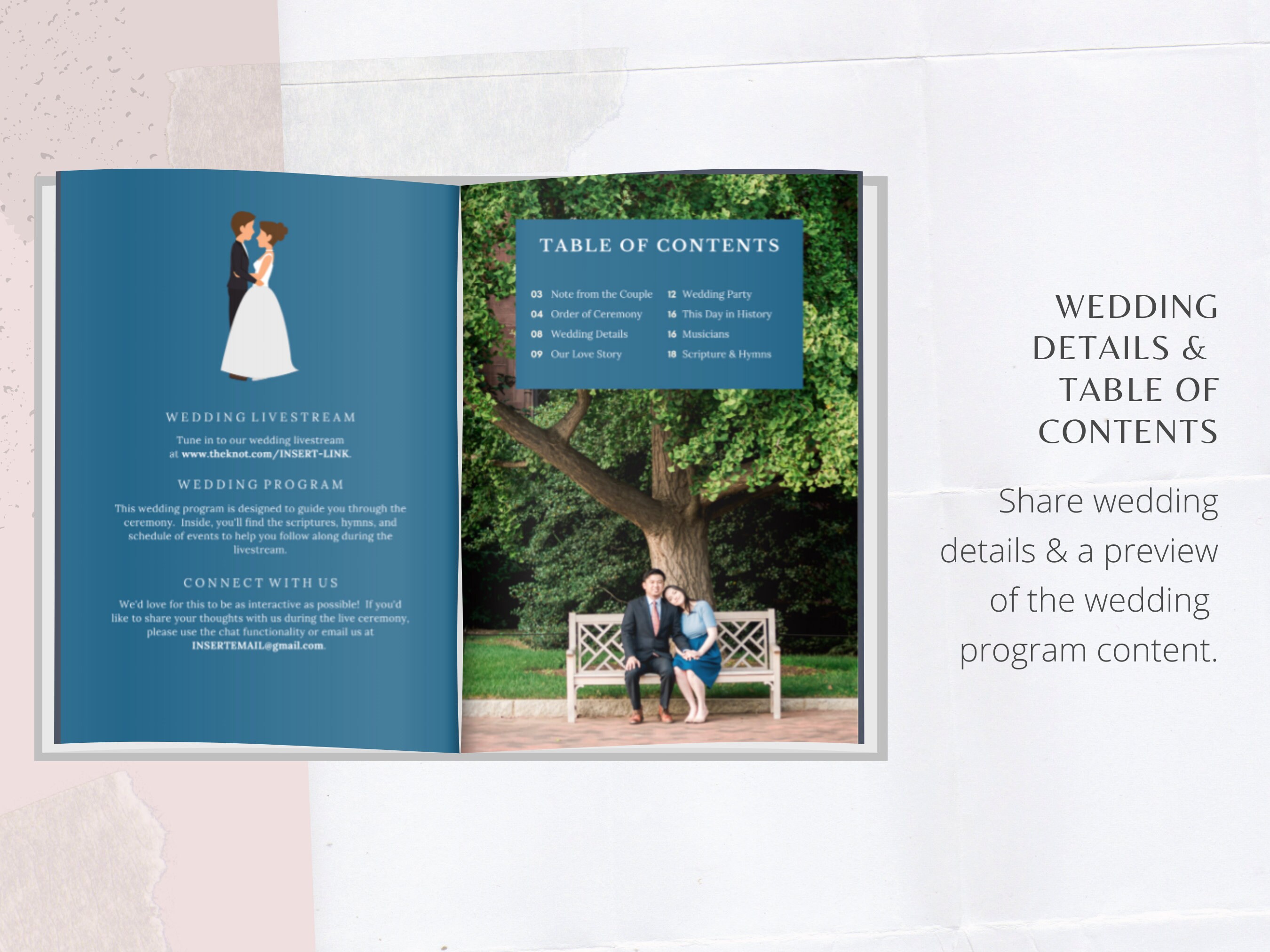 Wedding Storybook Program | Gorgeous Magazine-style Wedding Program ...